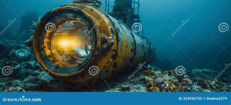 Underwater Mine Detection Equipment On Ocean Floor Mystery And Technology In Marine Exploration
