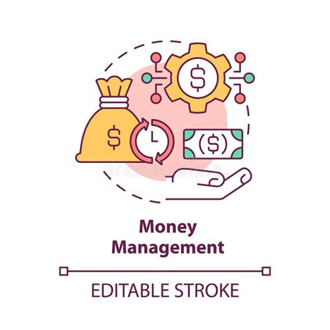 Money Management Concept Icon Stock Vector Illustration Of Company Thin 236034525