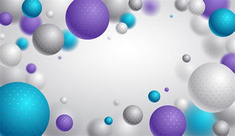 빈 복사 공간이있는 사실적인 점선 벡터 일러스트레이션 점과 필드 효과의 깊이가있는 아름다운 공과 추상적 인 배경 3d 글로브 디자인 컨셉 아트 놀이에 대한 스톡 벡터 아트