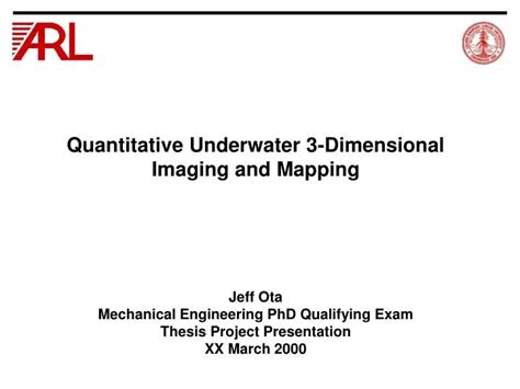 PPT Quantitative Underwater Dimensional Imaging And Mapping PowerPoint Presentation ID