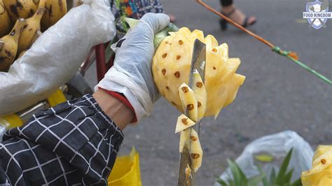 베트남 길거리 과일 자르기 달인 베트남 하노이 Youtube