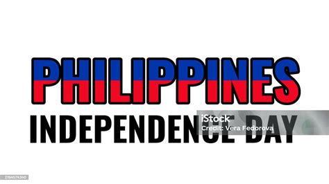필리핀 독립 기념일 타이포그래피 포스터입니다 국경일은 6월 12일입니다 배너 인사말 카드 전단지 등에 대한 벡터 템플릿 독립기념일에 대한 스톡 벡터 아트 및 기타 이미지