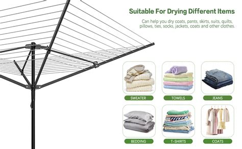 Umbrella Clothesline Outdoor Rotary Retractable Clothes Line Outdoors