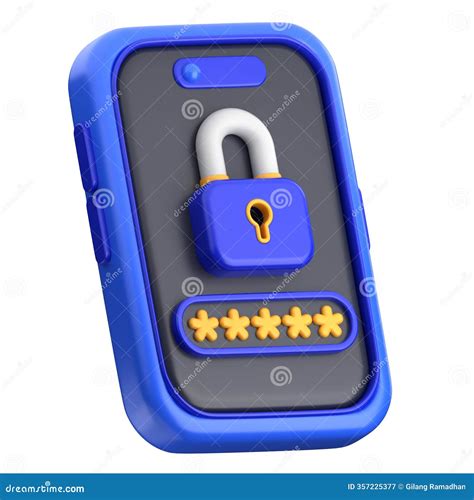 Password Security 3d Render Stock Illustration Illustration Of