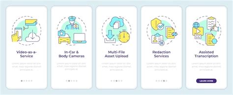 Premium Vector Crime Evidence Sources Onboarding Mobile App Screen