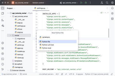 使用 Django REST Framework 构建 API PyCharm 文档