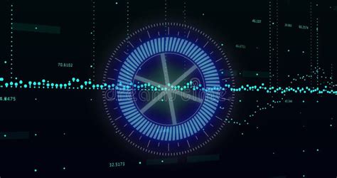 Image Of Scope Scanning And Data Processing Stock Illustration