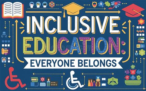 Inclusive Education Banner With Symbols Of Learning And Accessibility