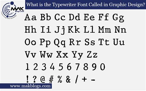 What Is The Typewriter Font Called In Graphic Design Best 1 Guide