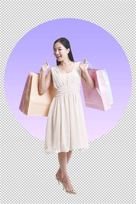유토이미지 쇼핑하는 여성 Png