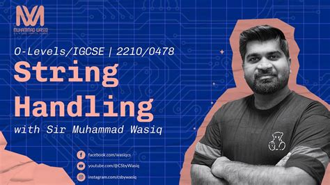 String Handling Built In Functions Algorithm Paper2 O Level A Level Cs By Sir Wasiq
