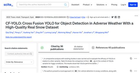 Cf Yolo Cross Fusion Yolo For Object Detection In Adverse Weather With