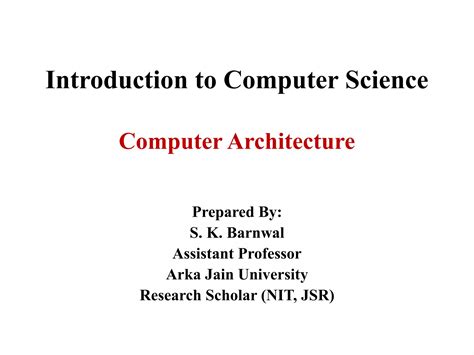 Computer Architecture Ppt