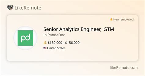 📩 senior analytics engineer gtm at 🏢 pandadoc salary 💰 130 000