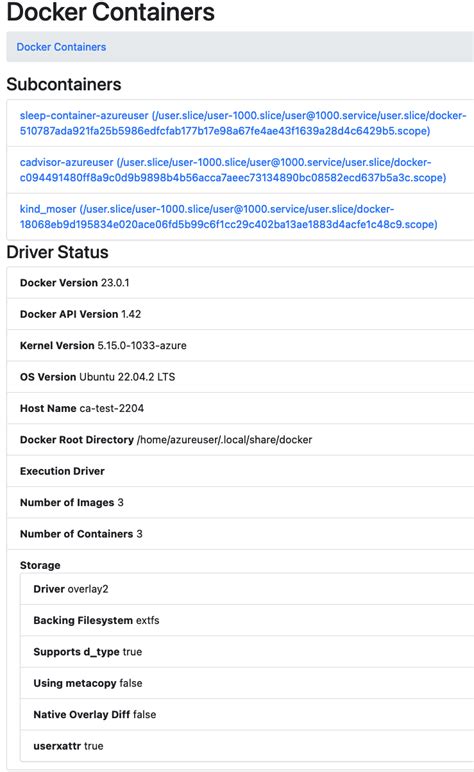 Cadvisor With Rootless Docker Does Not Discover Subcontainers Issue Google Cadvisor