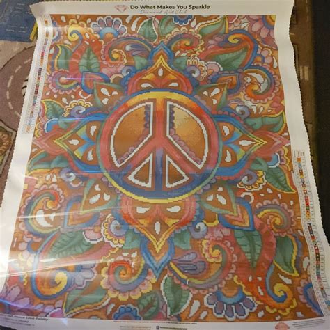 Peace Love Paisley Diamond Art Club