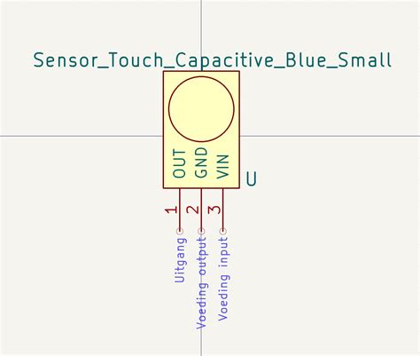 Sensor Touch Capacitive Blue Small Kicad 7 Digitaal Domoticx