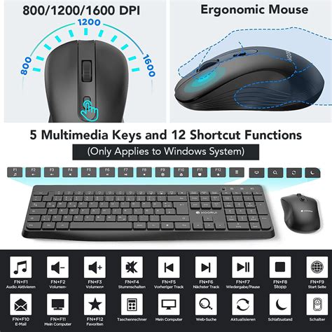 Koorui Bk0104 Wireless Keyboard And Mouse Combos 2 4g Silent Full Size Keyboard 3dpi Mouse