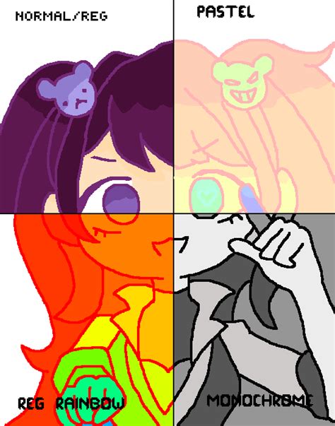 Pixilart 4 Different Color Schemes 0 By Shadowrabbit