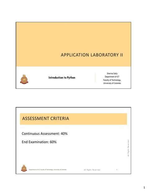 Lecture1 Introduction To Python Pdf
