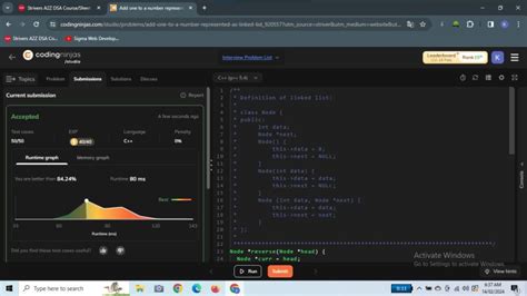 Kalki Dang On Linkedin ☑☑just Solved Add One To A Linked List Dsa Datastructuresandalgorithms