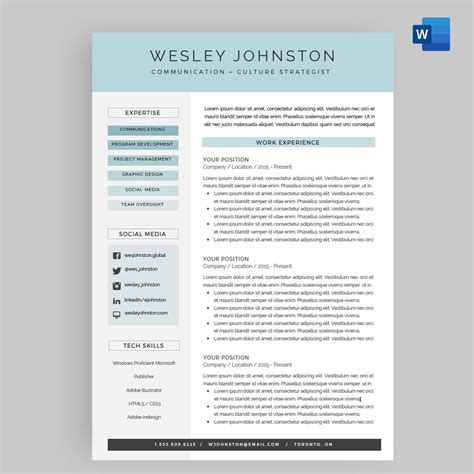 How To Use A Microsoft Word Resume Template Peacecclas