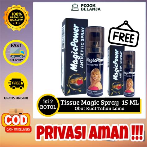 Jual Beli 1 Gratis 1 Tissue Magic Power Spray 15 Ml Obat Kuat Sex Spray
