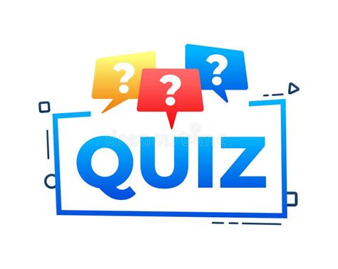 Quiz Banner With Question Marks Appearing In Speech Bubbles Stock Vector Illustration Of