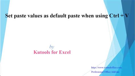 Set Paste Values As Default Paste When Using Ctrl V In Excel Set Paste Values As Default