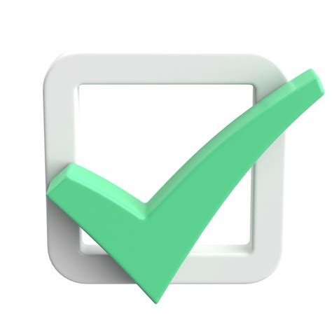 Premium Photo D Checkbox Check Mark D Illustration