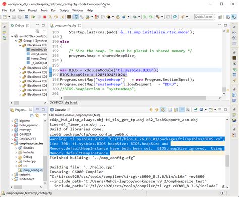 Tms320c6678 How To Set Heap Size For And Openmp Application How To