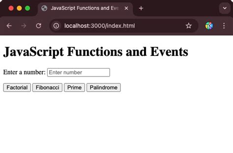 9 Javascript Functions And Events