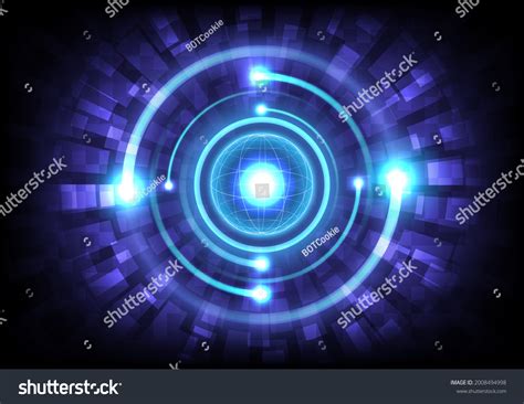 Digital Infographic Computer Element Connection Data Stock Vector