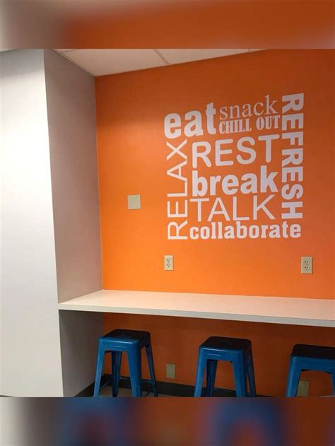 Break Room Design With Wall Decals In Phoenix Az How To Decorate A