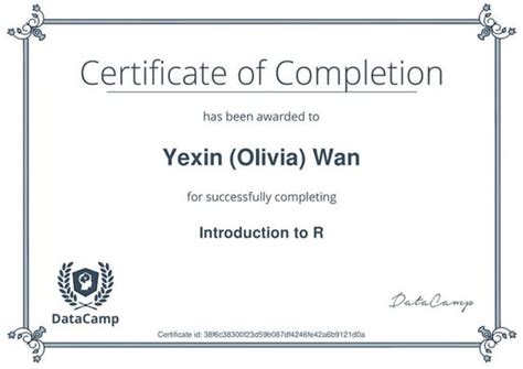 Introduction To R Certificate Ppt