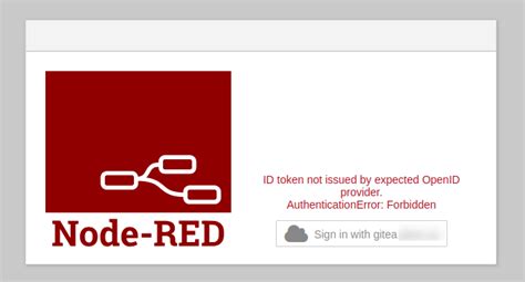 How To Configure Node Red Oauth Against Gitea Idp Oauth Provider Id Token Not Issued General