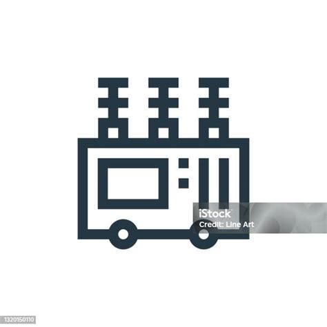 기계 개념에서 변압기 아이콘 벡터입니다 변압기 편집 가능한 스트로크의 얇은 선 그림입니다 웹 및 모바일 앱 로고 인쇄 미디어에