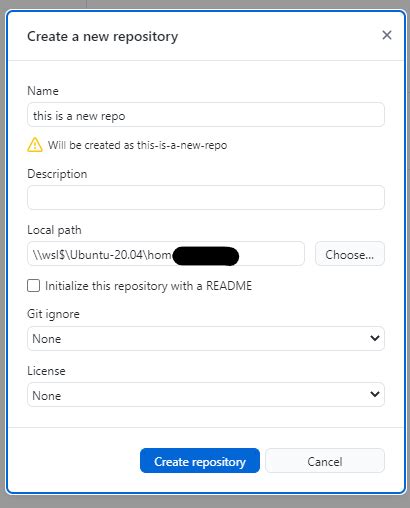 suddenly unable to access wsl2 repos in github desktop · issue 15664