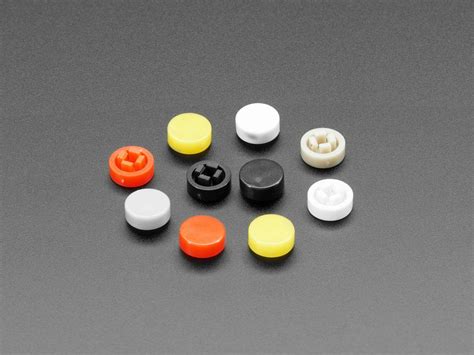 Plastic Button Caps For Square Top 10 Pack 8mm Diameter Elmwood Electronics