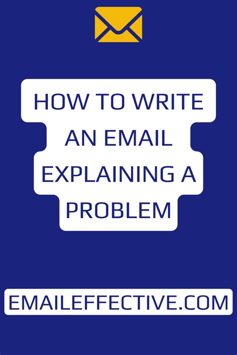 how to write an email explaining a problem