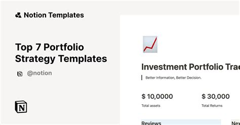Top 7 Portfolio Strategy Templates Notion Template Marketplace