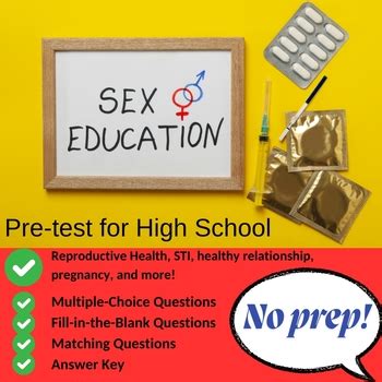 No Prep Sex Education Pre Test For High Babe Reproductive Health STI Consent
