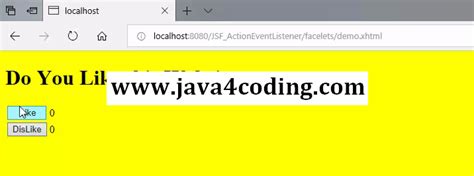 Jsf Action Event Listener Java Coding