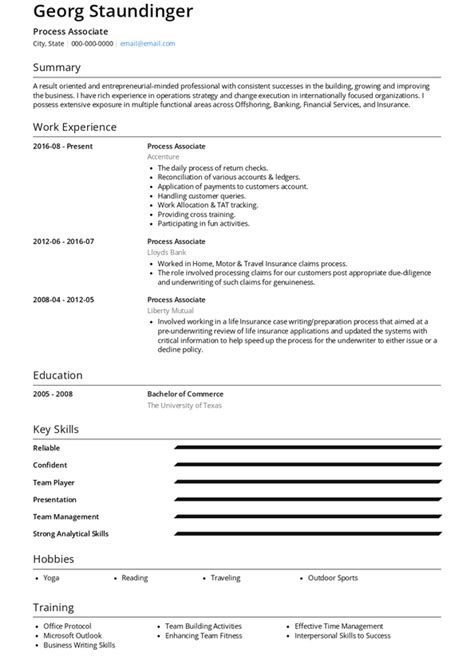 Process Associate Resume Samples And Templates VisualCV