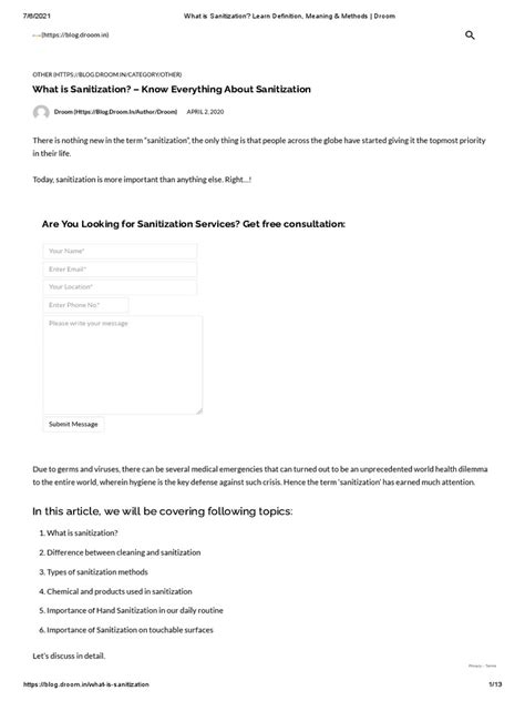 What Is Sanitization Learn Definition Meaning And Methods Droom Pdf