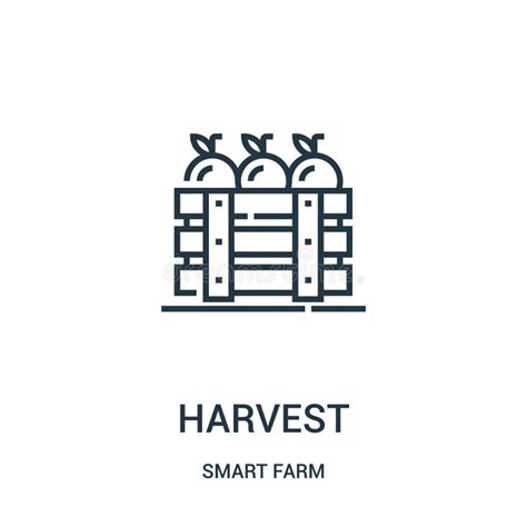 Harvest Icon Vector From Smart Farm Collection Thin Line Harvest Outline Icon Vector