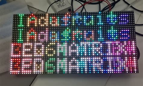 Rgb Matrix 32x64 Numbers And Letters Via Push Buttons Programming