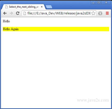 Select The Next Sibling And Apply Style In Jquery