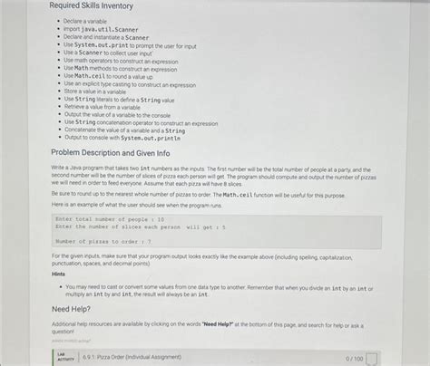 solved required skills inventory declare a variable