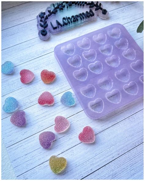 Fuzzy Candy Hearts Silicone Mold Etsy